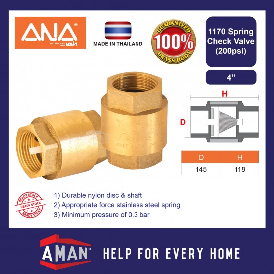 ANA Spring Check Valve 4"