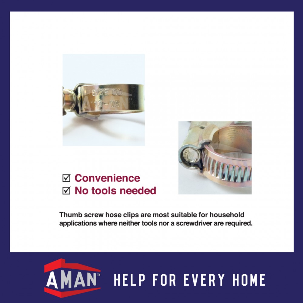 [100% ORIGINAL] ORBIT HOSE CLIPS - Thumb Screw / W1 Mild Steel ...