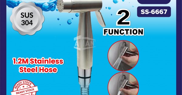 ViP Full Stainless Steel Body Toilet Hand Bidet Spray (Dual Function)